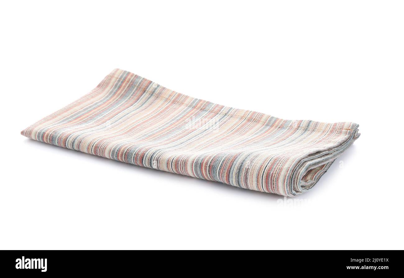 Clean napkin isolated on white Stock Photo - Alamy