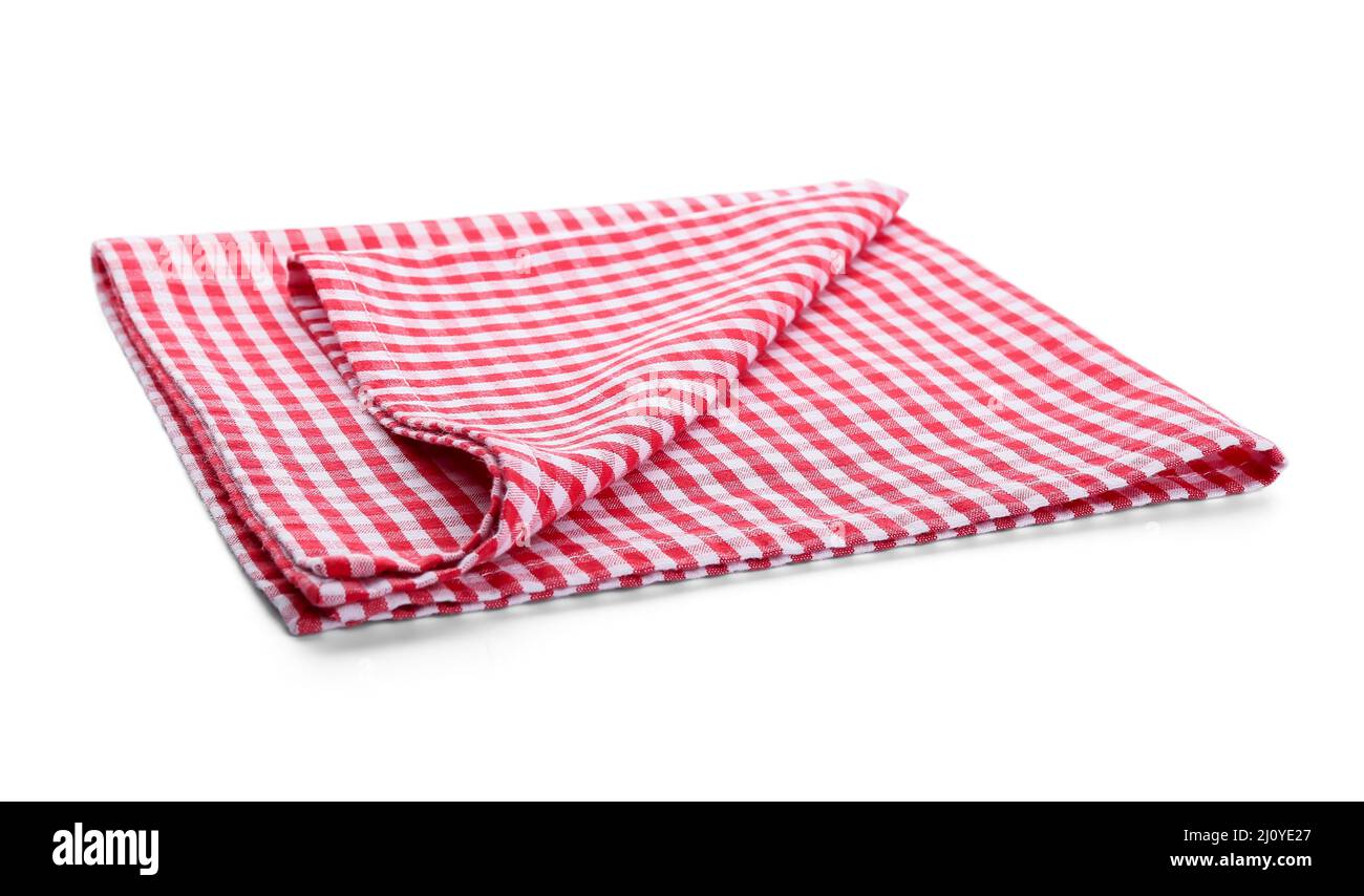 Clean napkin isolated on white Stock Photo - Alamy