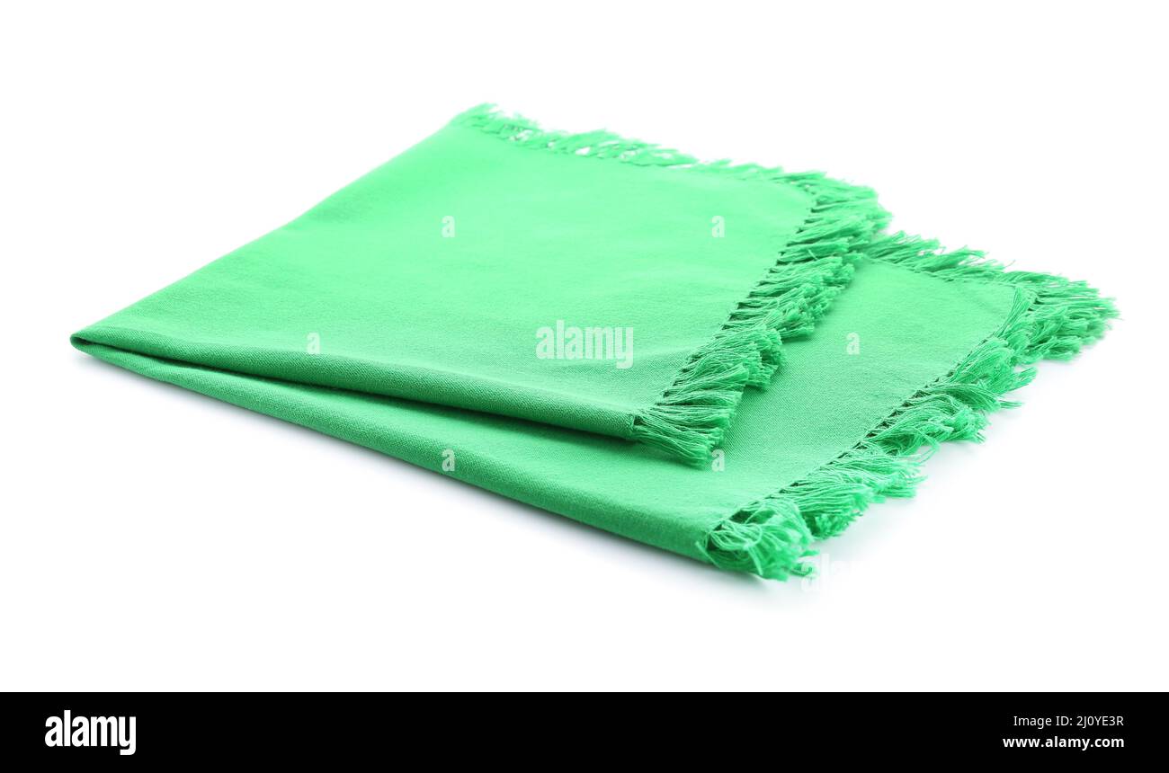 Clean napkin isolated on white Stock Photo - Alamy