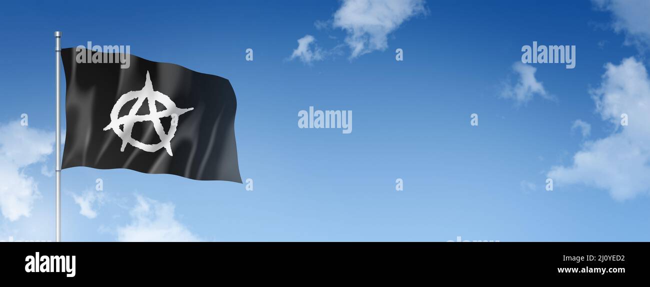 Isolated on white anarchy flag hi-res stock photography and images - Alamy