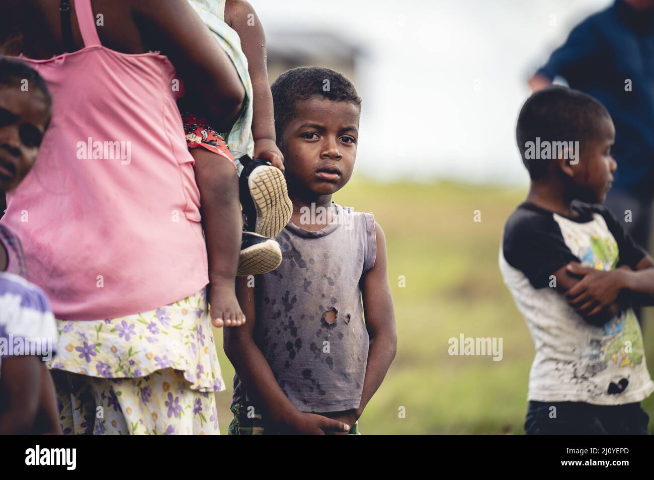 Group of children in a small village in Honduras Stock Photo - Alamy