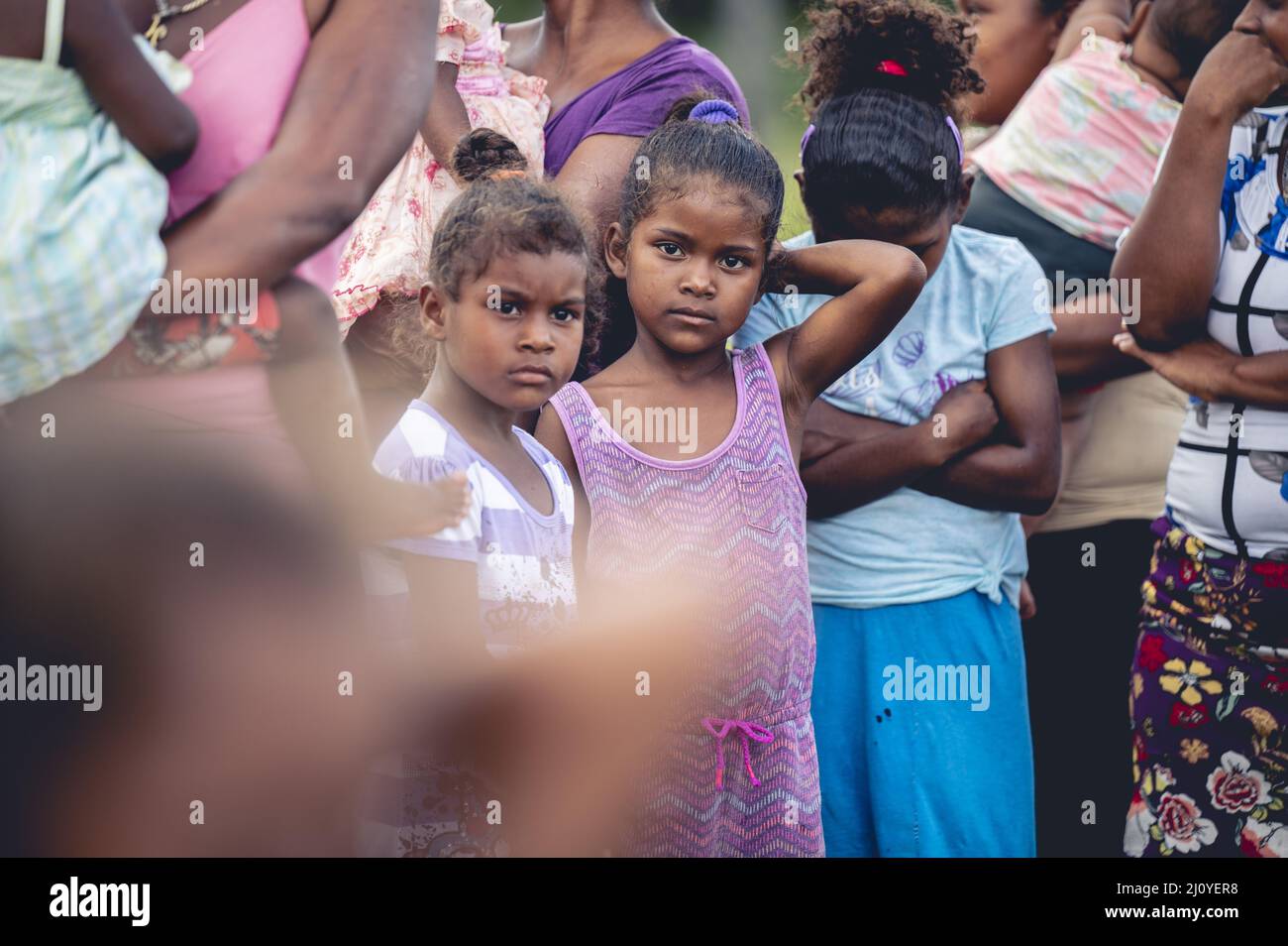 Group of children in a small village in Honduras Stock Photo - Alamy