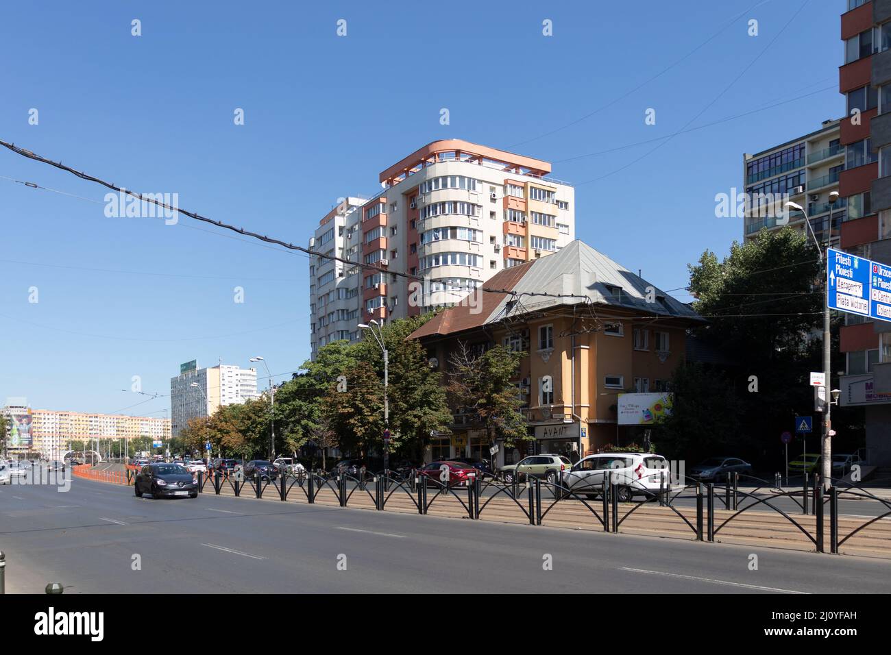 Bucharest urban pattern Stock Photo - Alamy
