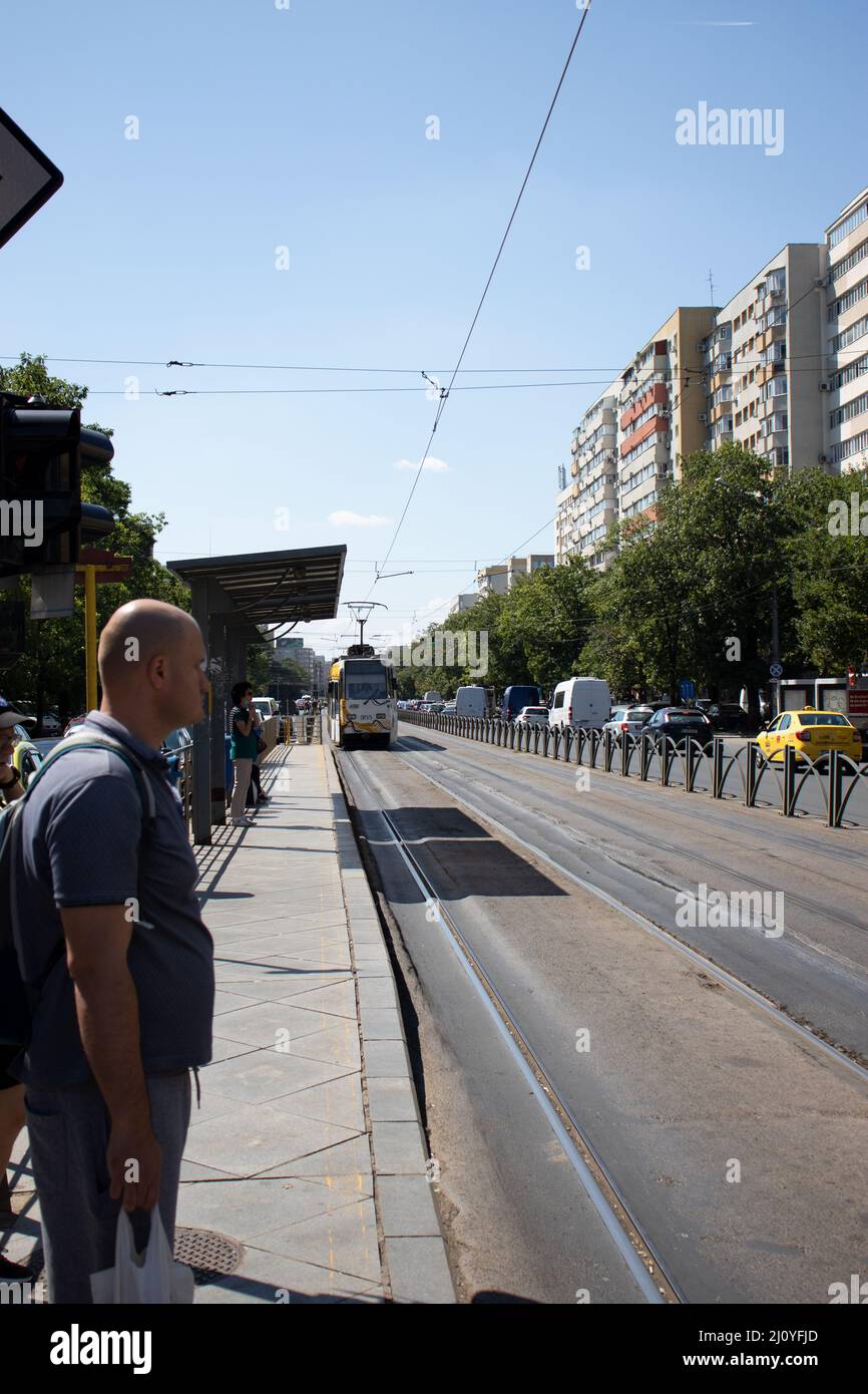 Bucharest urban pattern Stock Photo - Alamy