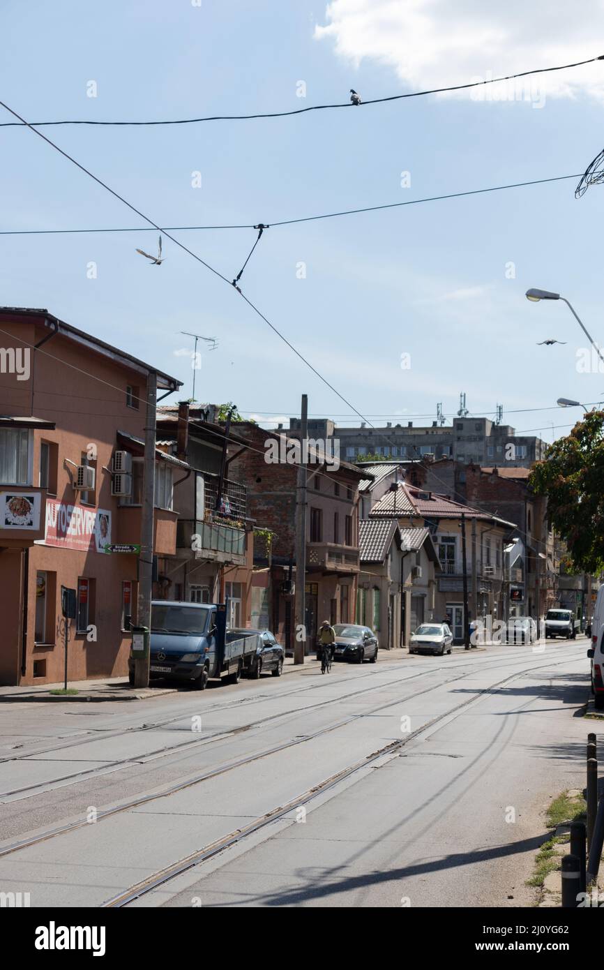 Bucharest urban pattern Stock Photo - Alamy