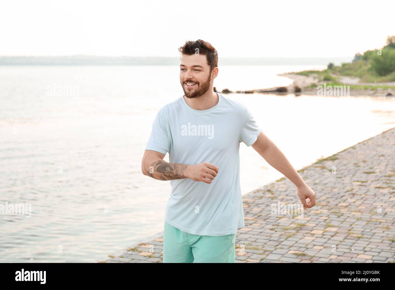 Jogging together river hi-res stock photography and images - Alamy