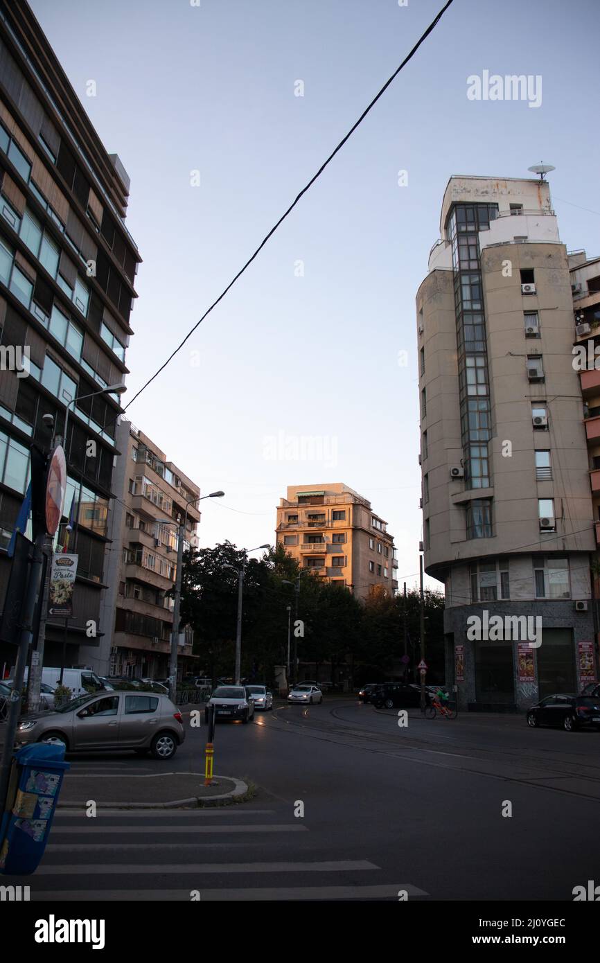 Bucharest urban pattern Stock Photo - Alamy
