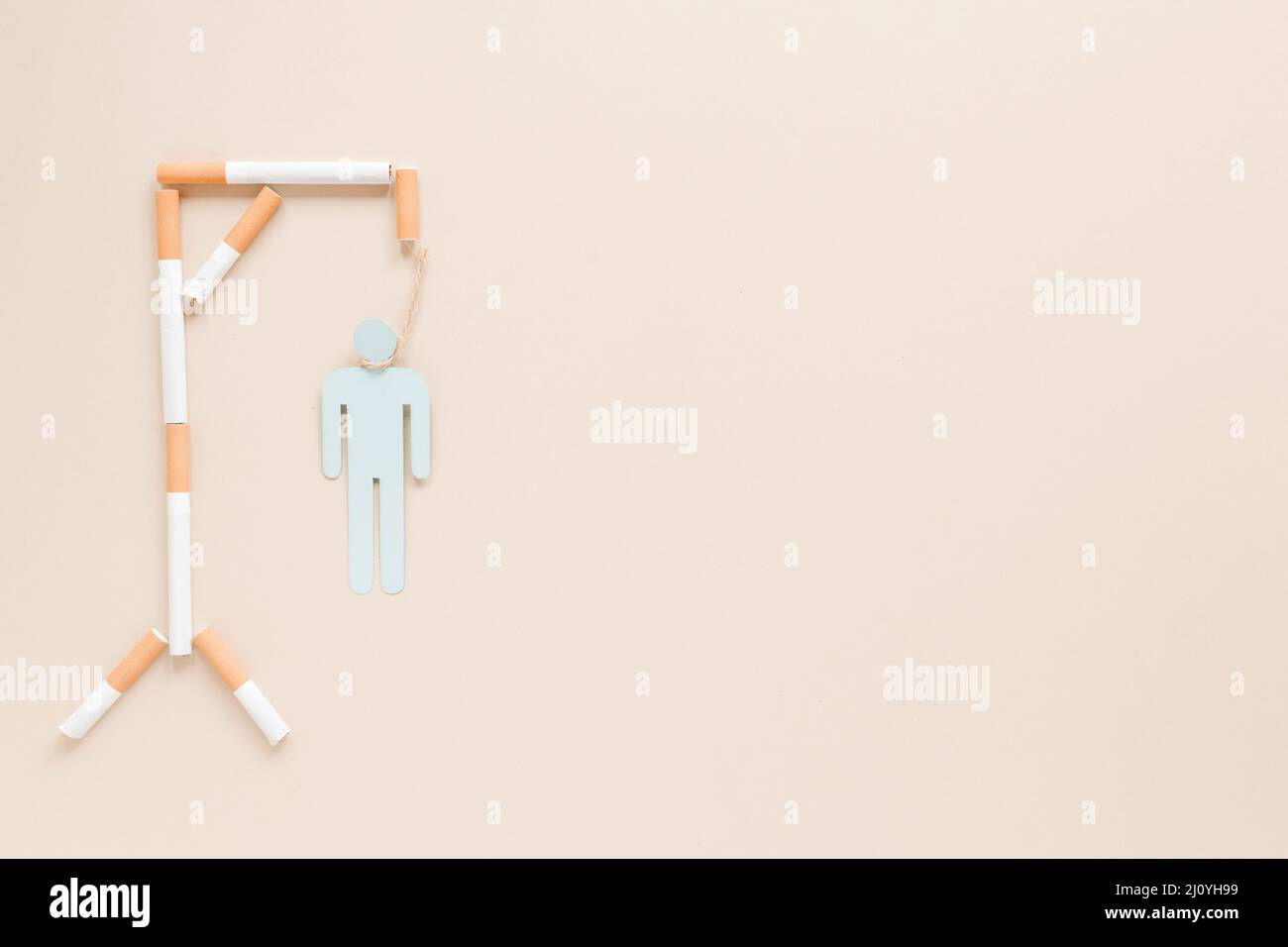 Top view hanging man made by cigarettes. High quality photo Stock Photo ...