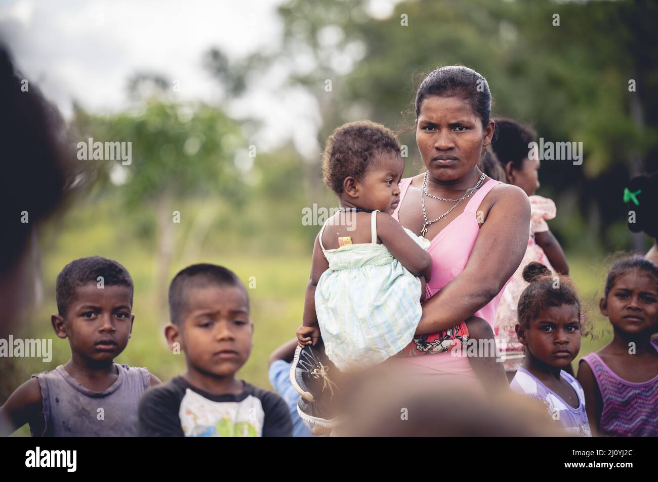 Group of native people from a small village in Honduras Stock Photo - Alamy