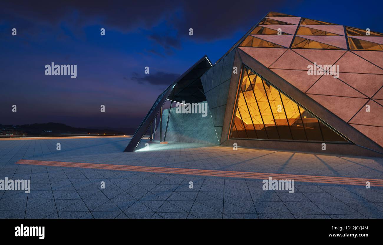 Contemporary triangle shape design modern Architecture building ...