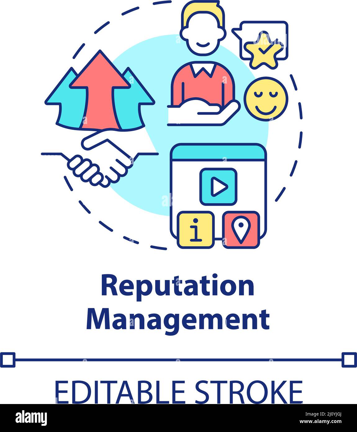Reputation management concept icon Stock Vector Image & Art - Alamy