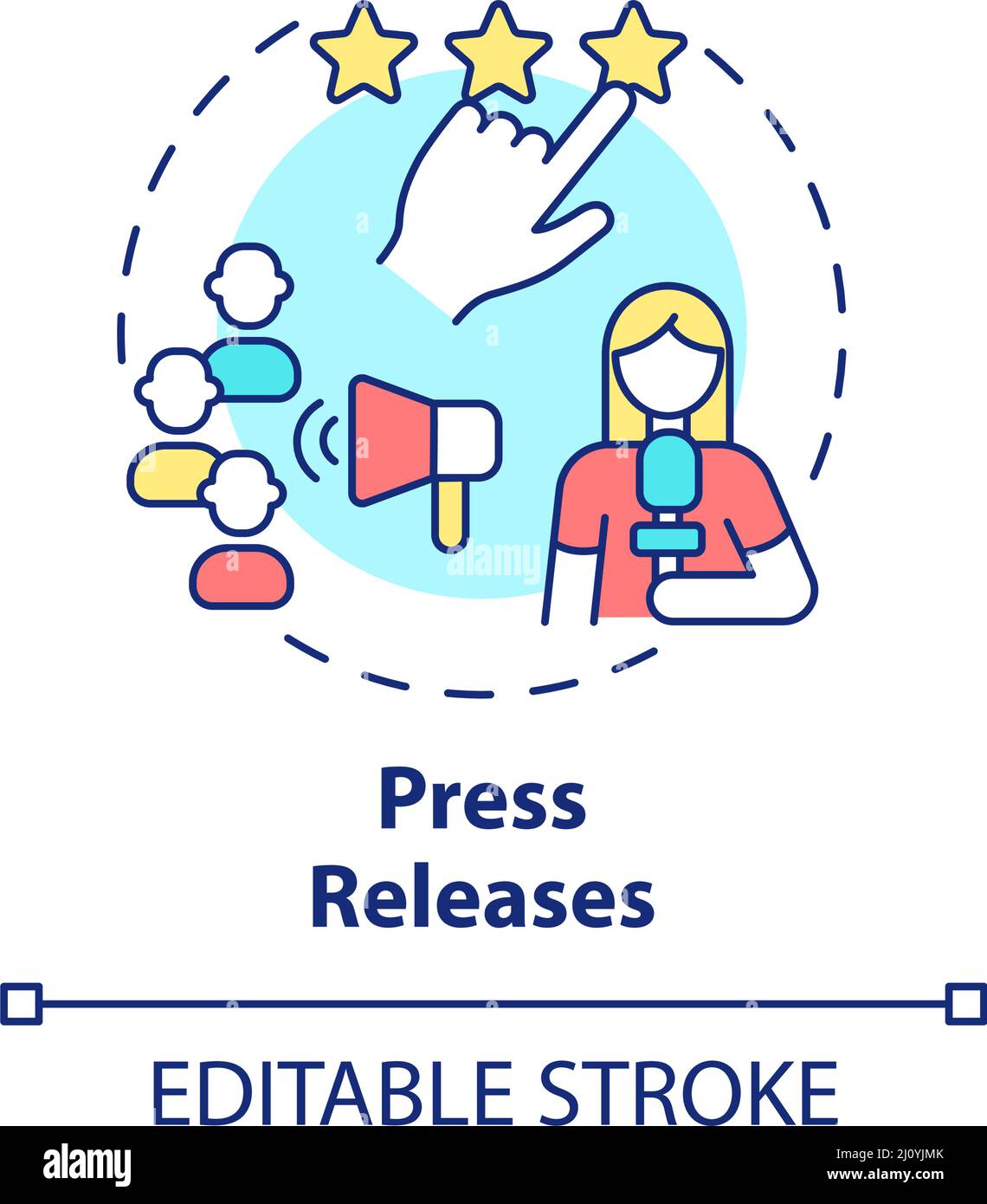 Press releases concept icon Stock Vector Image & Art - Alamy