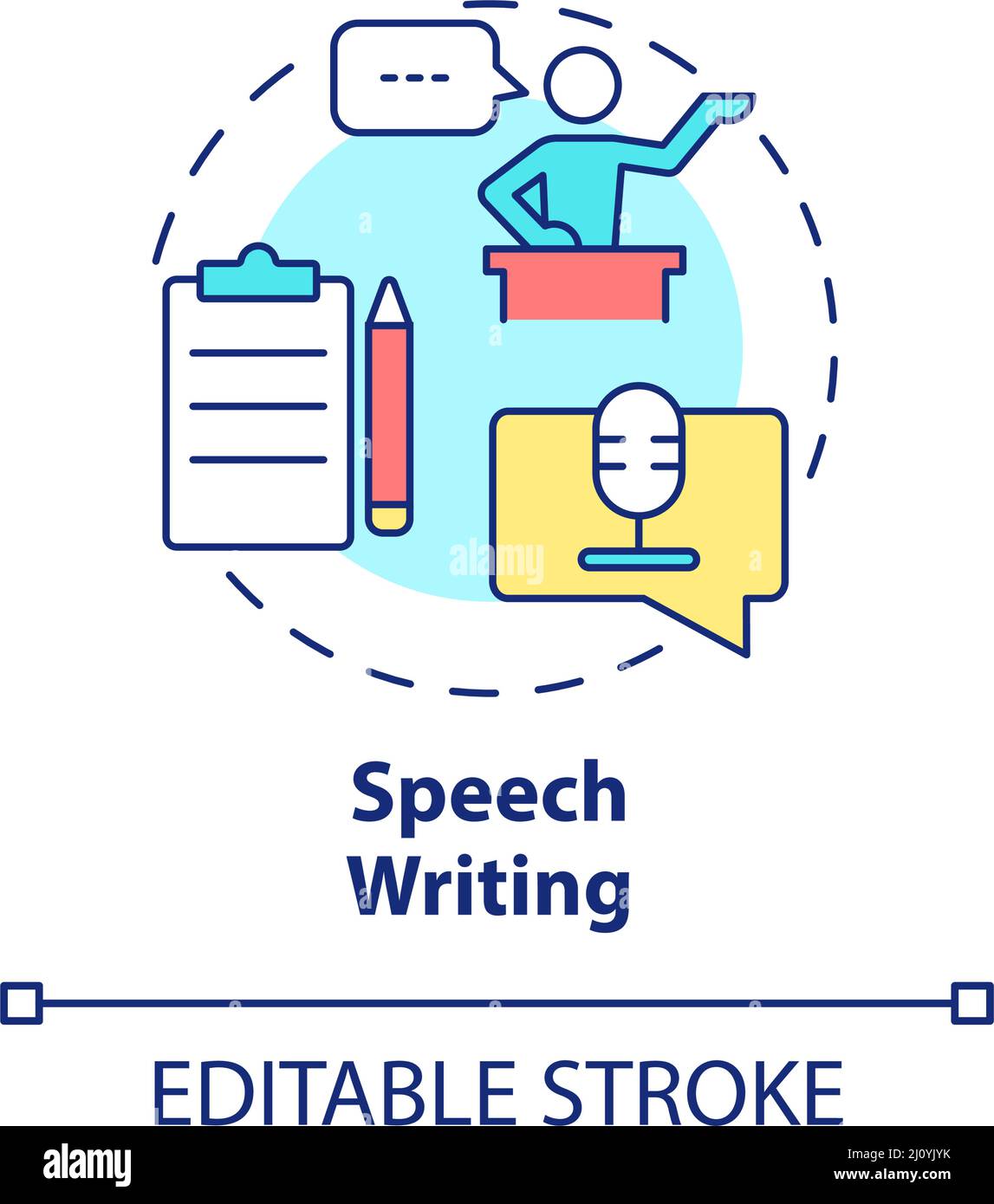 Speech writing concept icon Stock Vector Image & Art - Alamy