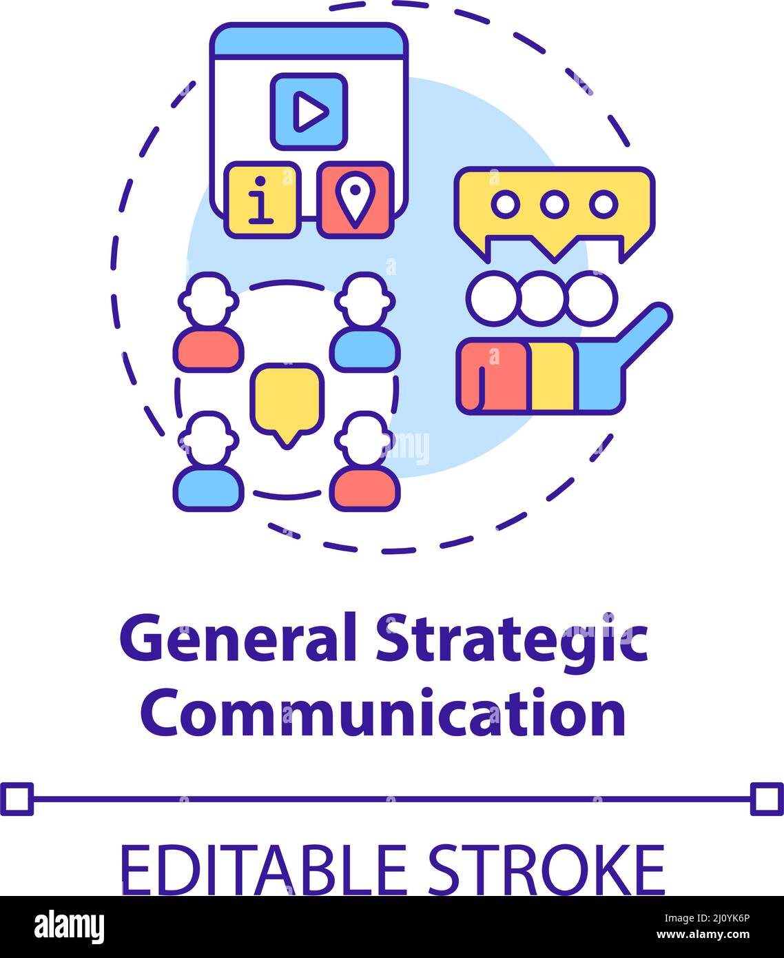General strategic communication concept icon Stock Vector Image & Art ...