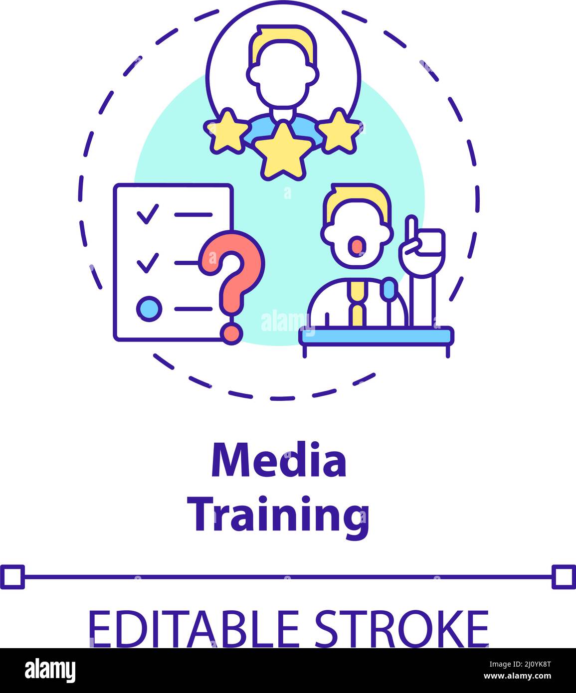 Media training concept icon Stock Vector Image & Art - Alamy