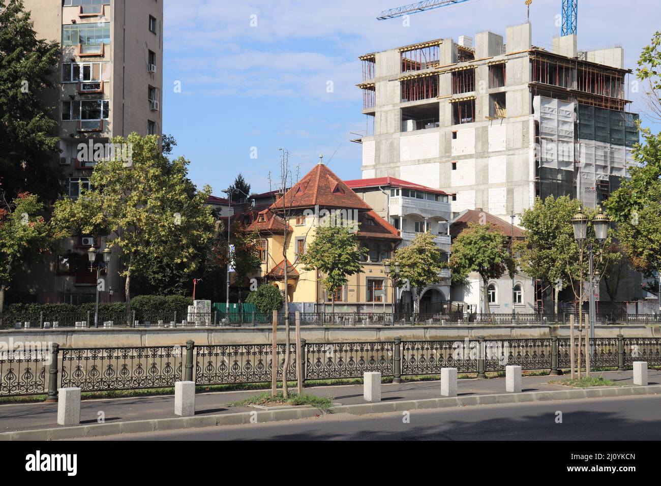 Bucharest urban pattern Stock Photo - Alamy