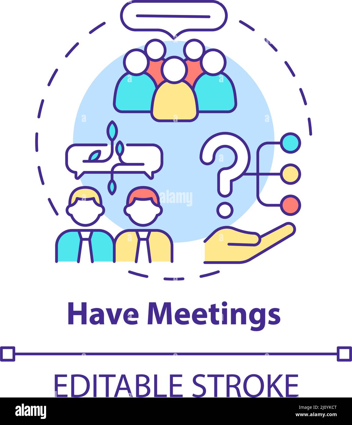 Have meetings concept icon Stock Vector Image & Art - Alamy
