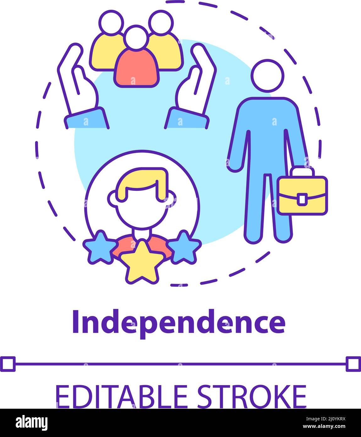 Independence concept icon Stock Vector Image & Art - Alamy