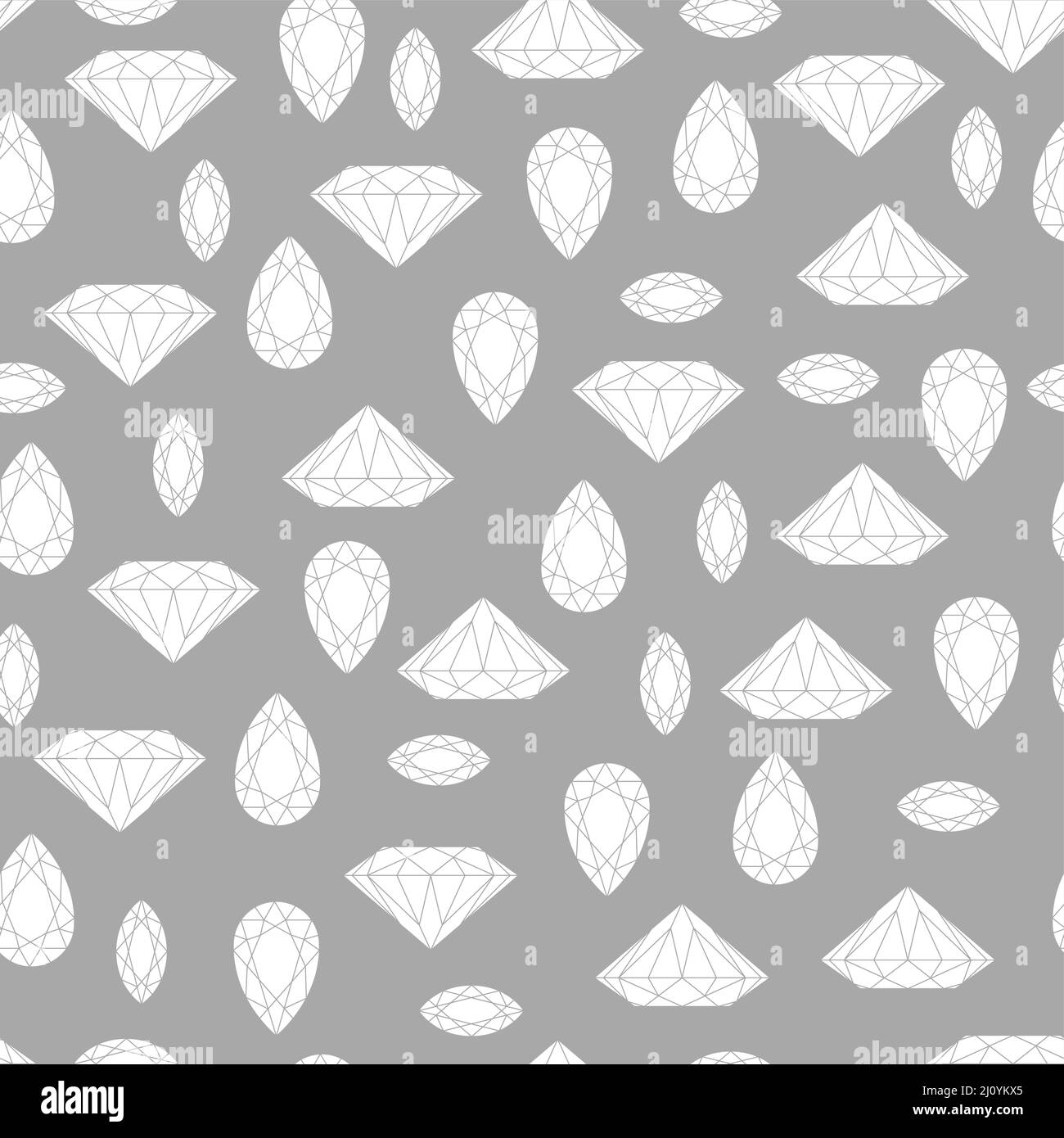 Seamless pattern with crystals of different shapes Stock Vector Image ...