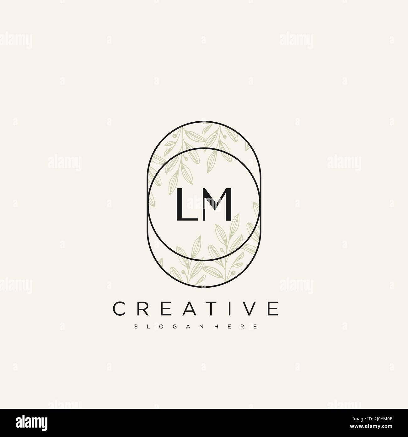 LM Initial Letter Flower Logo Template Vector premium vector Stock ...
