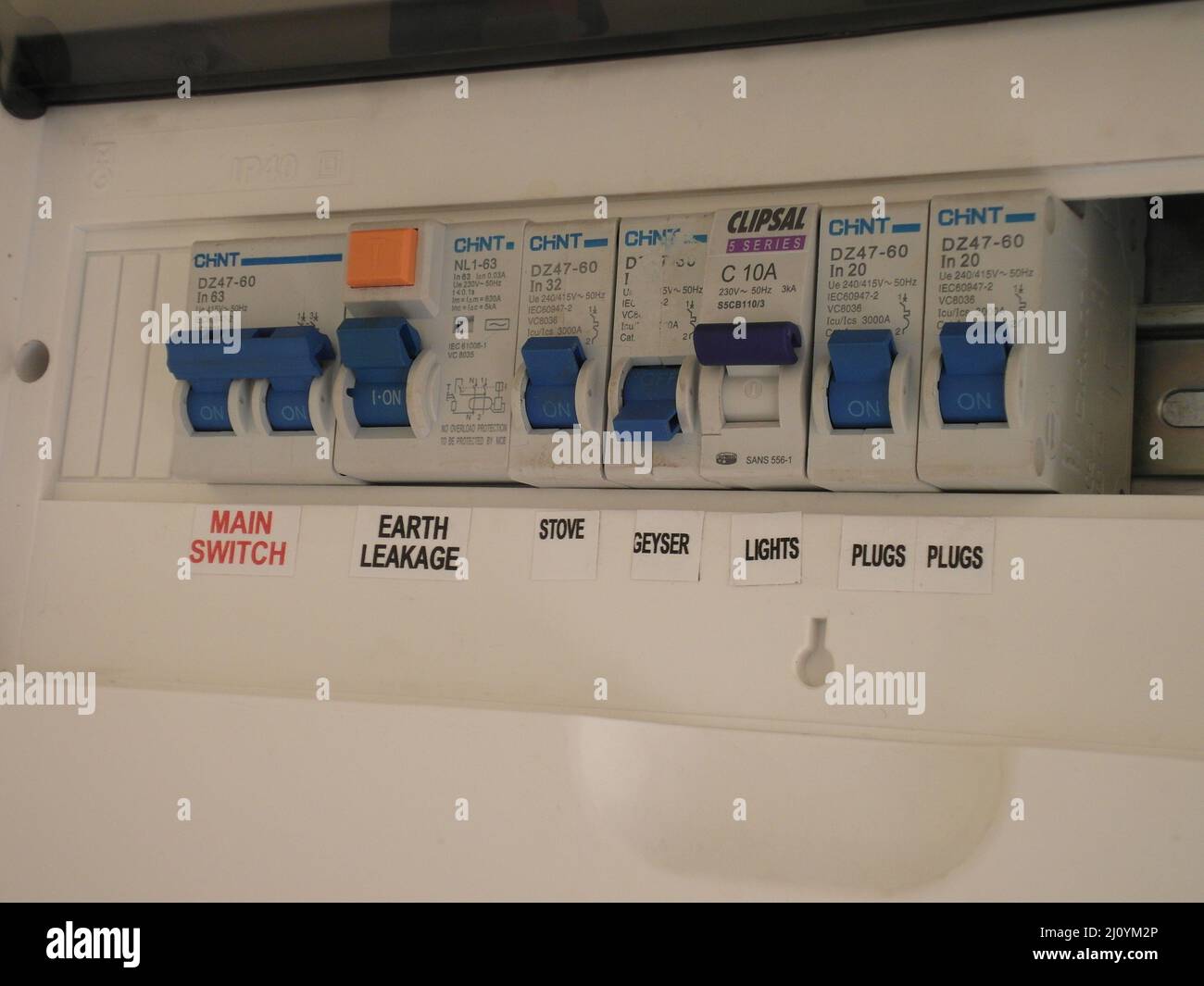 Household Electricity Switchboard Stock Photo - Alamy