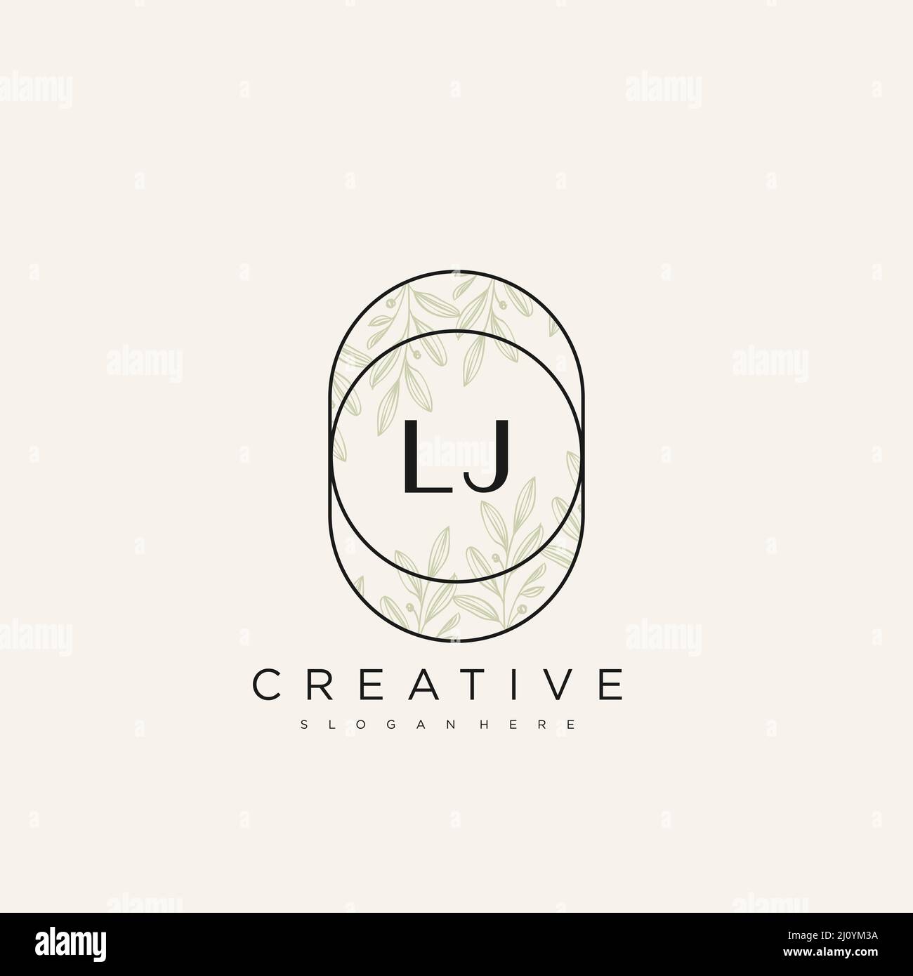 LJ Initial Letter Flower Logo Template Vector premium vector Stock ...
