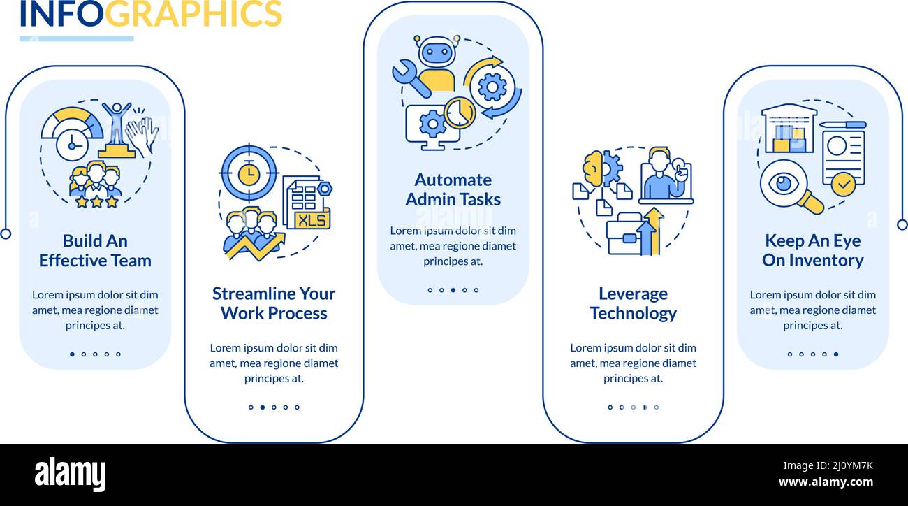 Ways to increase business efficiency rectangle infographic template ...