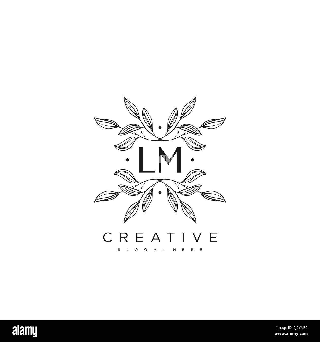 LM Initial Letter Flower Logo Template Vector premium vector Stock ...