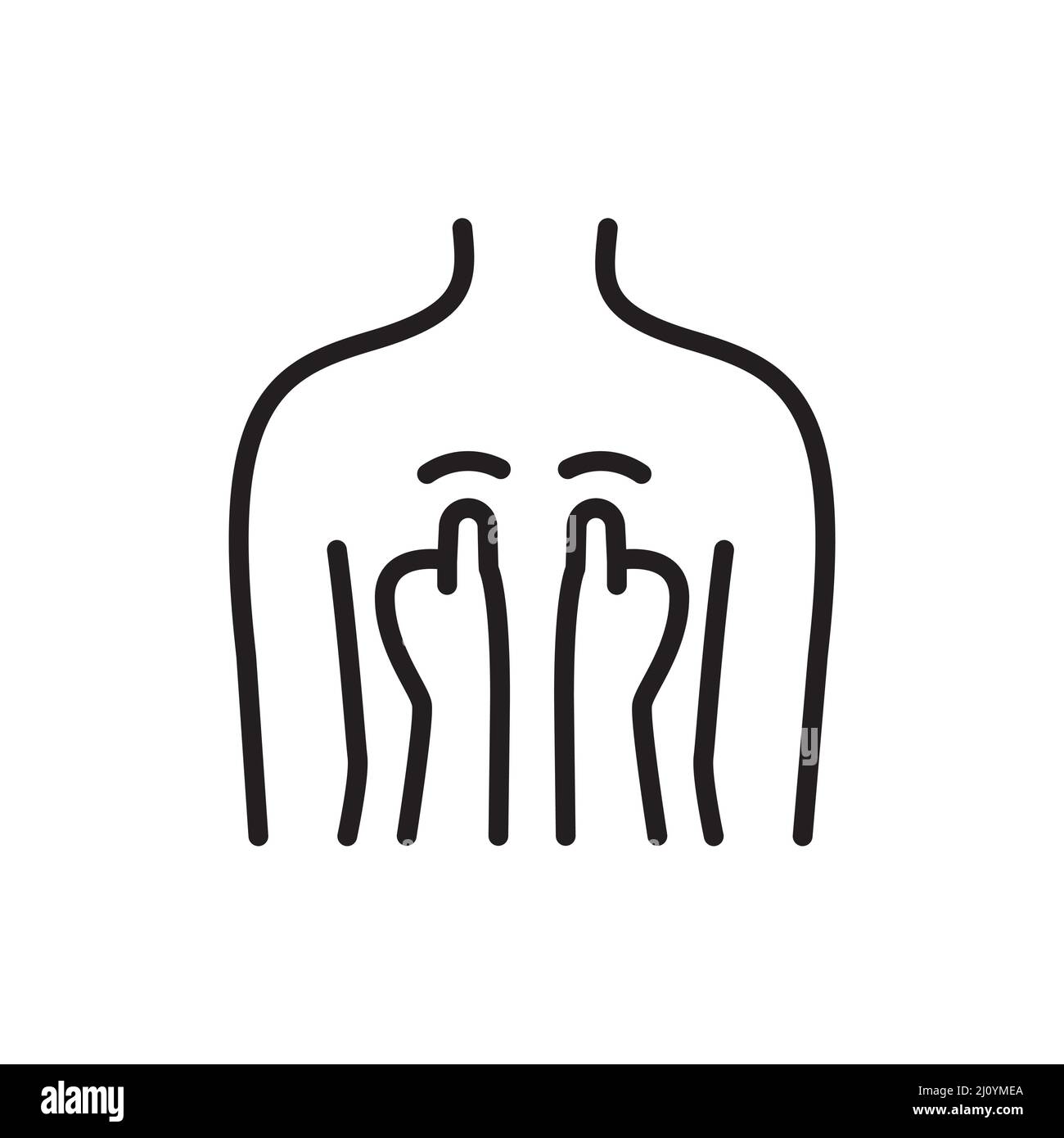 Acupressure line color icon. Physiotherapy, acupuncture Stock Vector ...