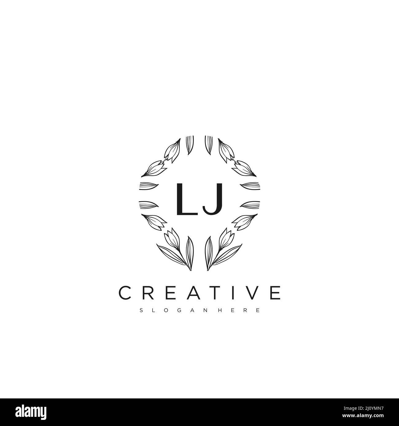 LJ Initial Letter Flower Logo Template Vector premium vector Stock ...