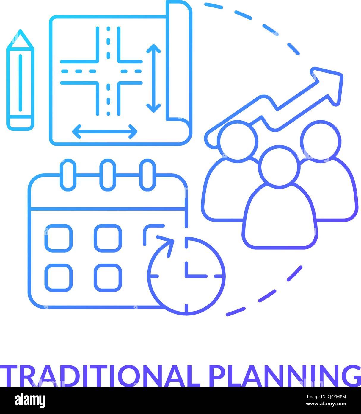 Traditional planning blue gradient concept icon Stock Vector Image ... Traditional planning blue gradient concept icon Stock Vector Image ...