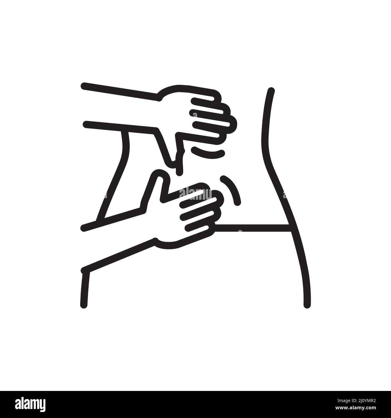 Lymphatic drainage massage line color icon. Physiotherapy, acupuncture ...