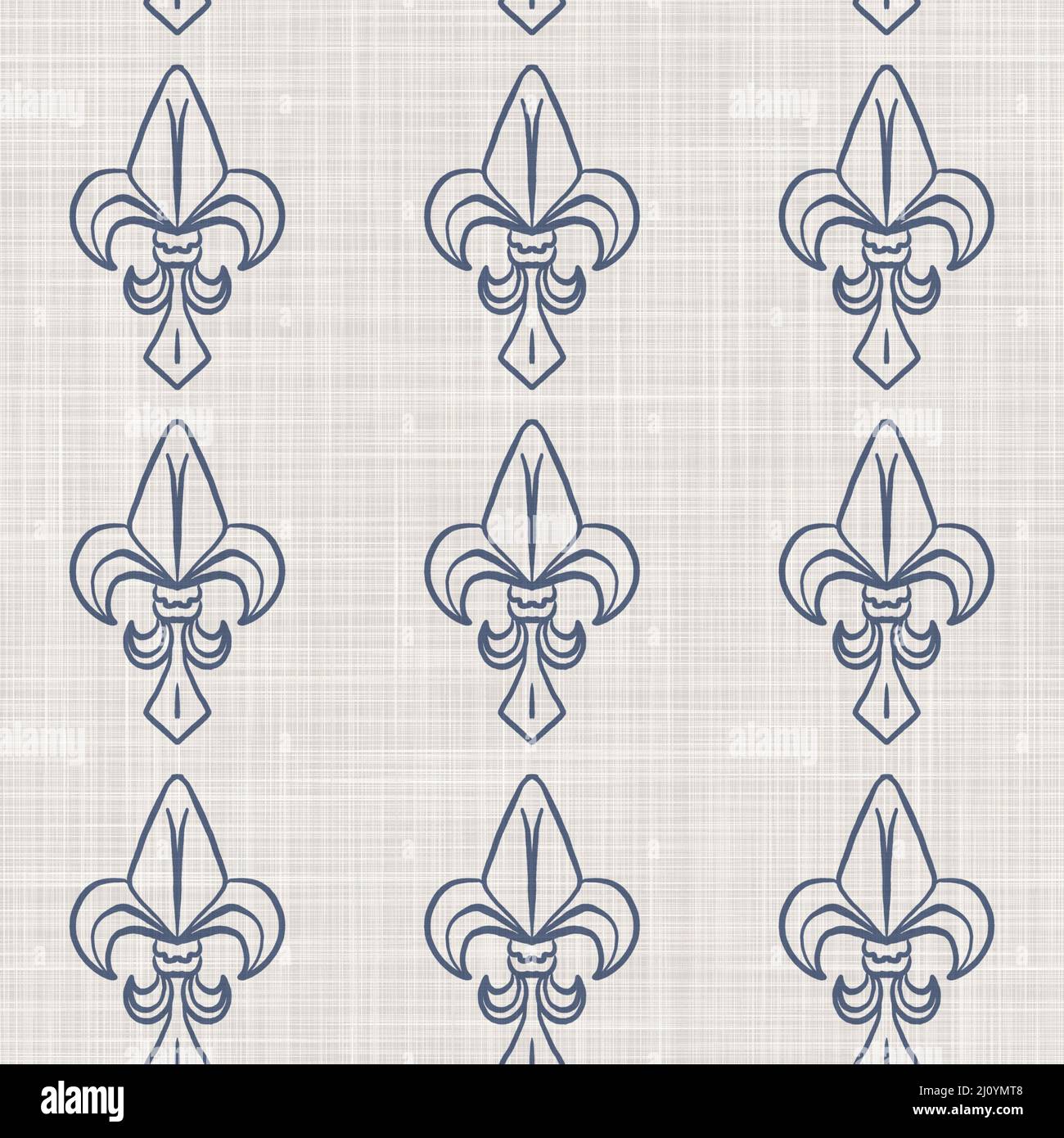 French fleur de lis royal lily seamless pattern. Farmhouse cottage ...