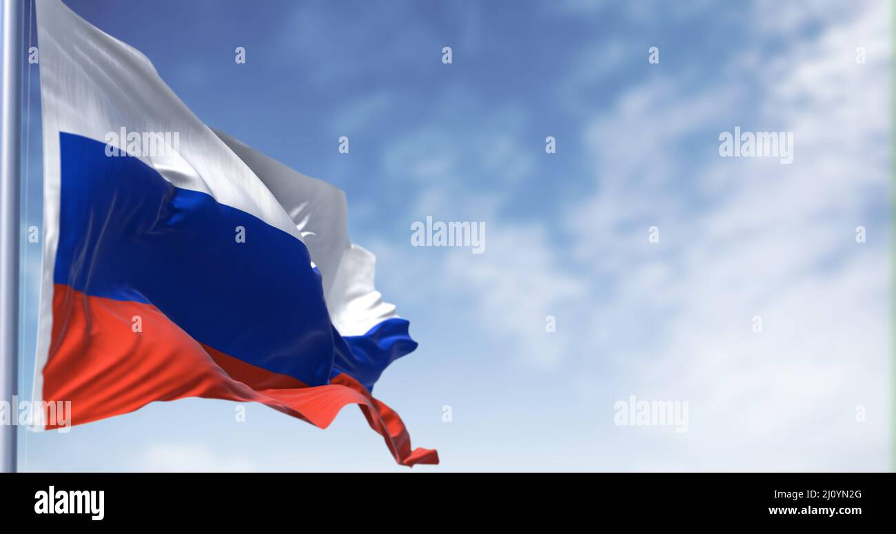 Russia flag waving hi-res stock photography and images - Alamy