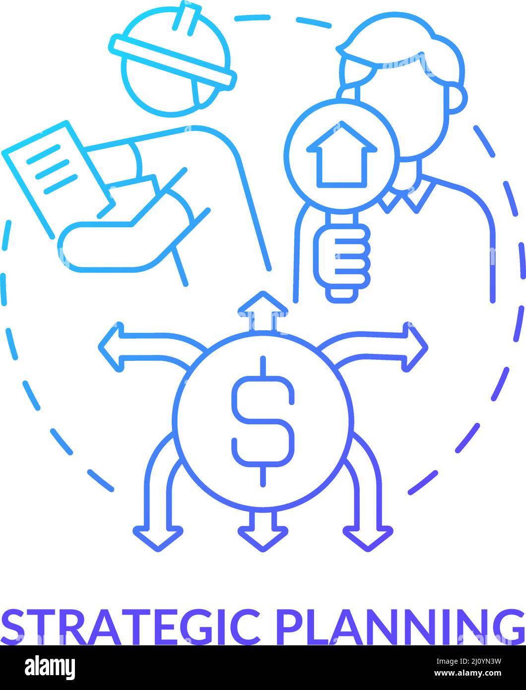 Strategic planning blue gradient concept icon Stock Vector Image & Art - Alamy