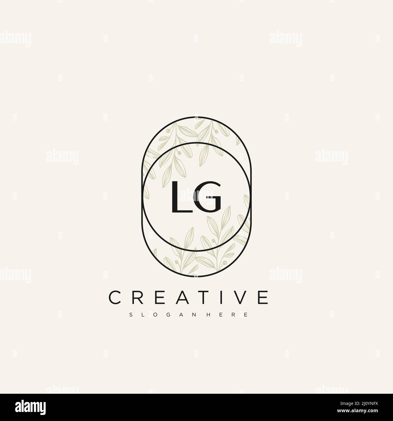 LG Initial Letter Flower Logo Template Vector premium vector Stock ...