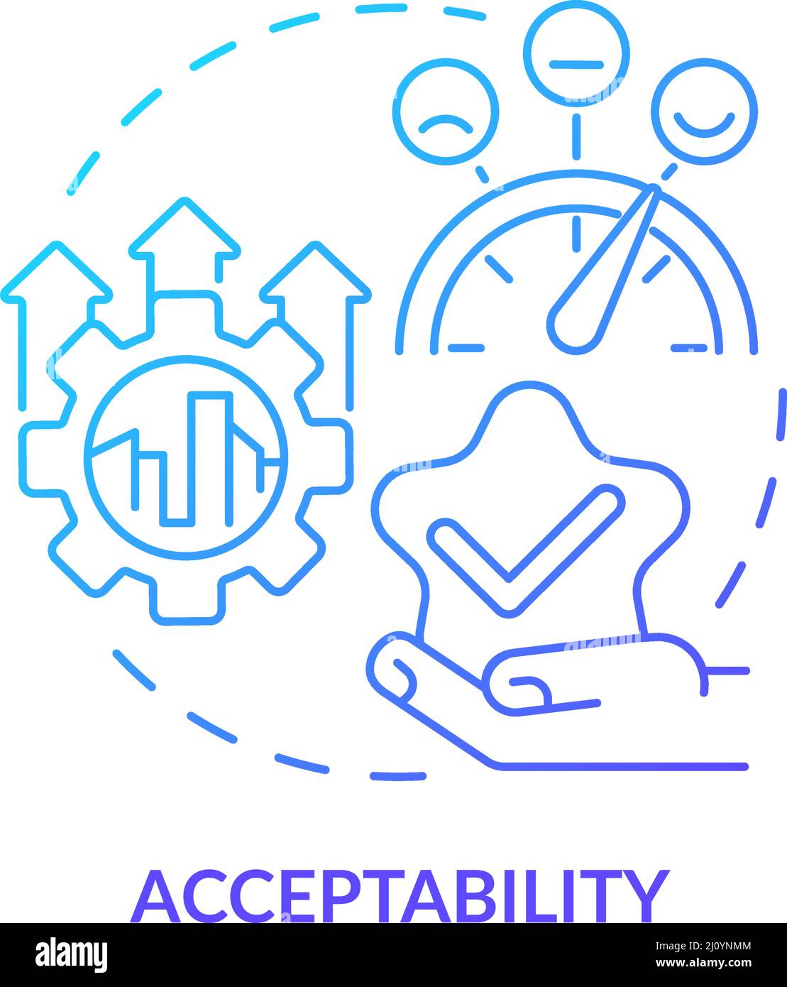 Acceptability blue gradient concept icon Stock Vector Image & Art - Alamy