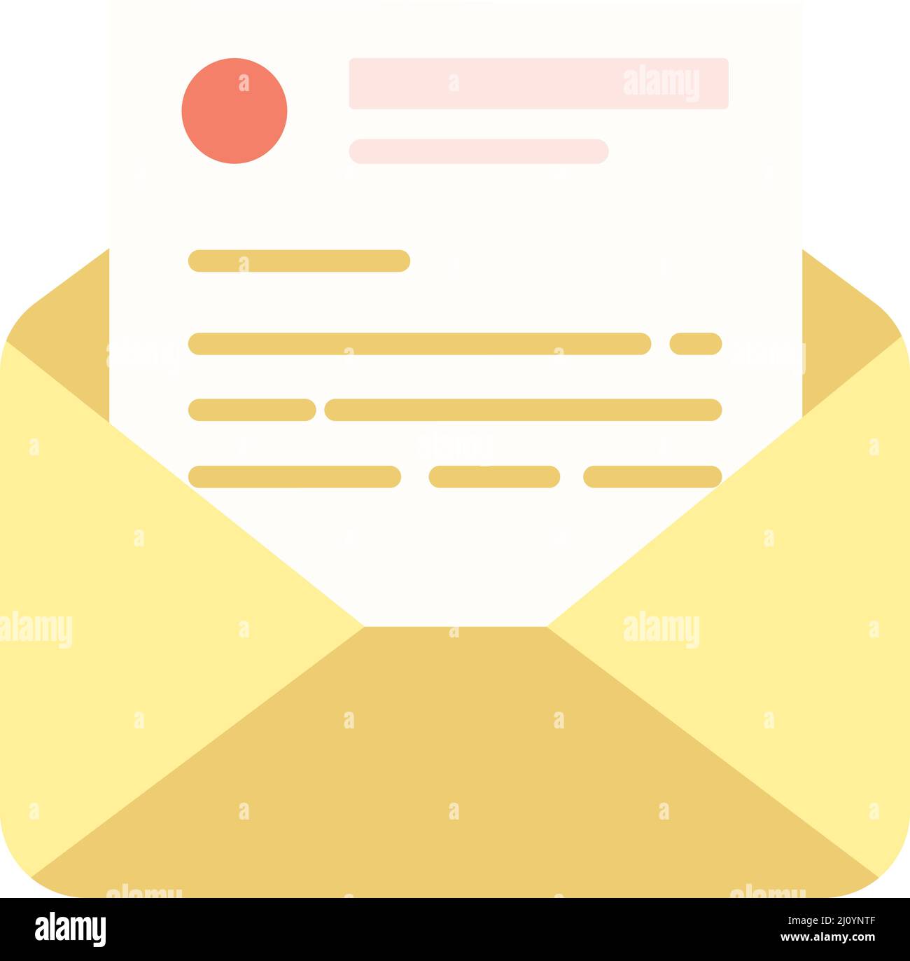 Paper letter vector open mail card icon Stock Vector Image & Art - Alamy