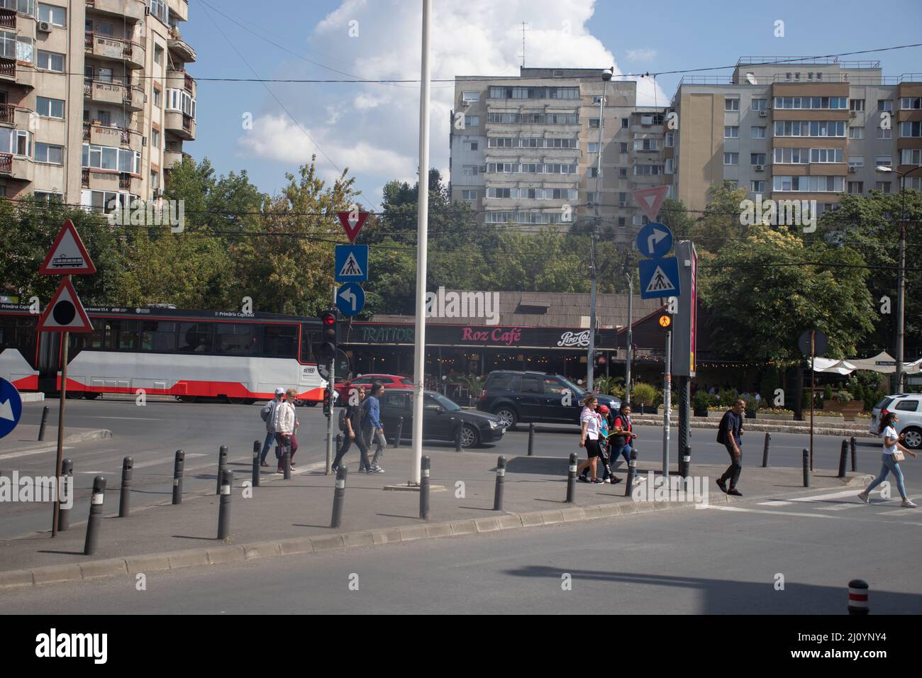 Bucharest urban pattern Stock Photo - Alamy