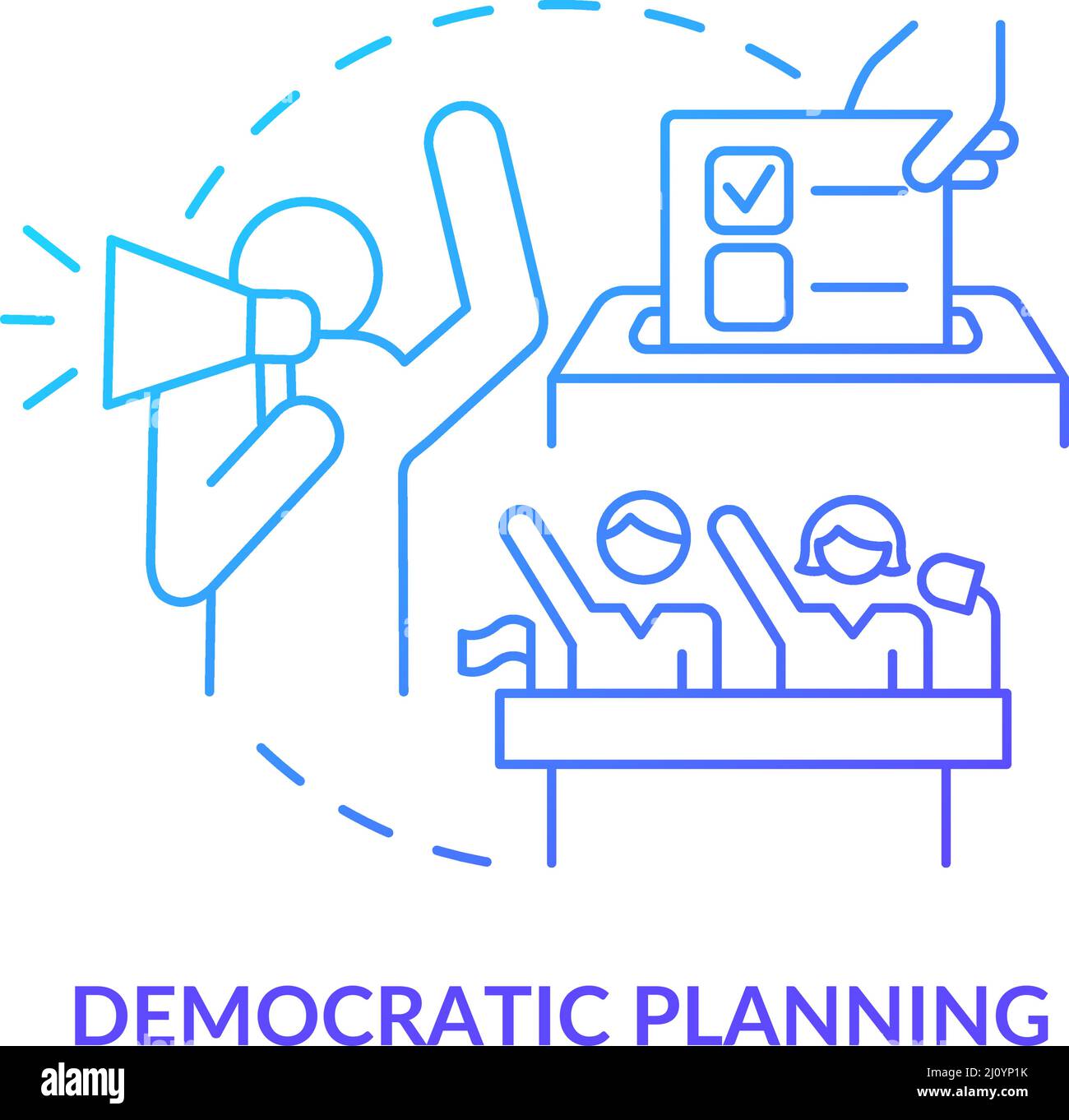 Democratic planning blue gradient concept icon Stock Vector Image & Art ... Democratic planning blue gradient concept icon Stock Vector Image & Art ...