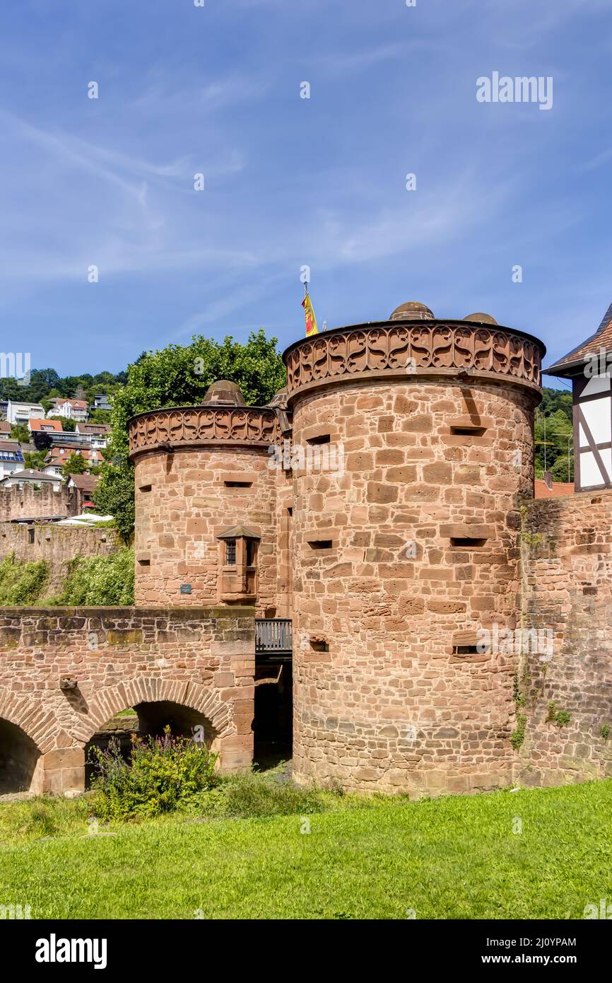 The Jerusalem Gate (Untertor) in the historic old town of Budingen in ...