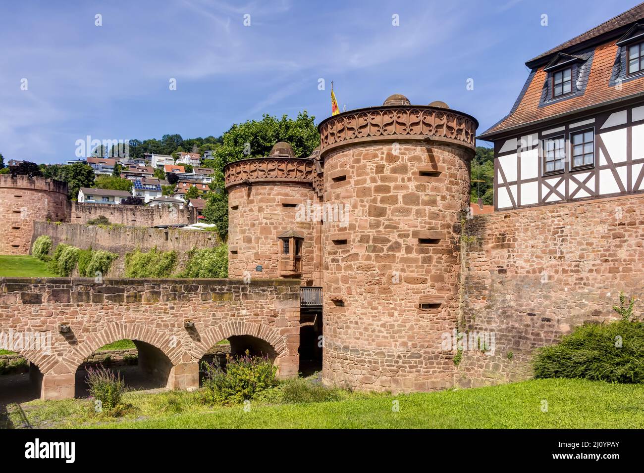 The Jerusalem Gate (Untertor) in the historic old town of Budingen in ...