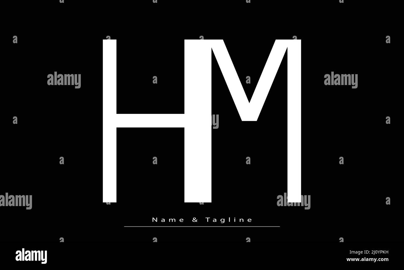 Alphabet letters Initials Monogram logo HM , MH Stock Vector Image & Art - Alamy