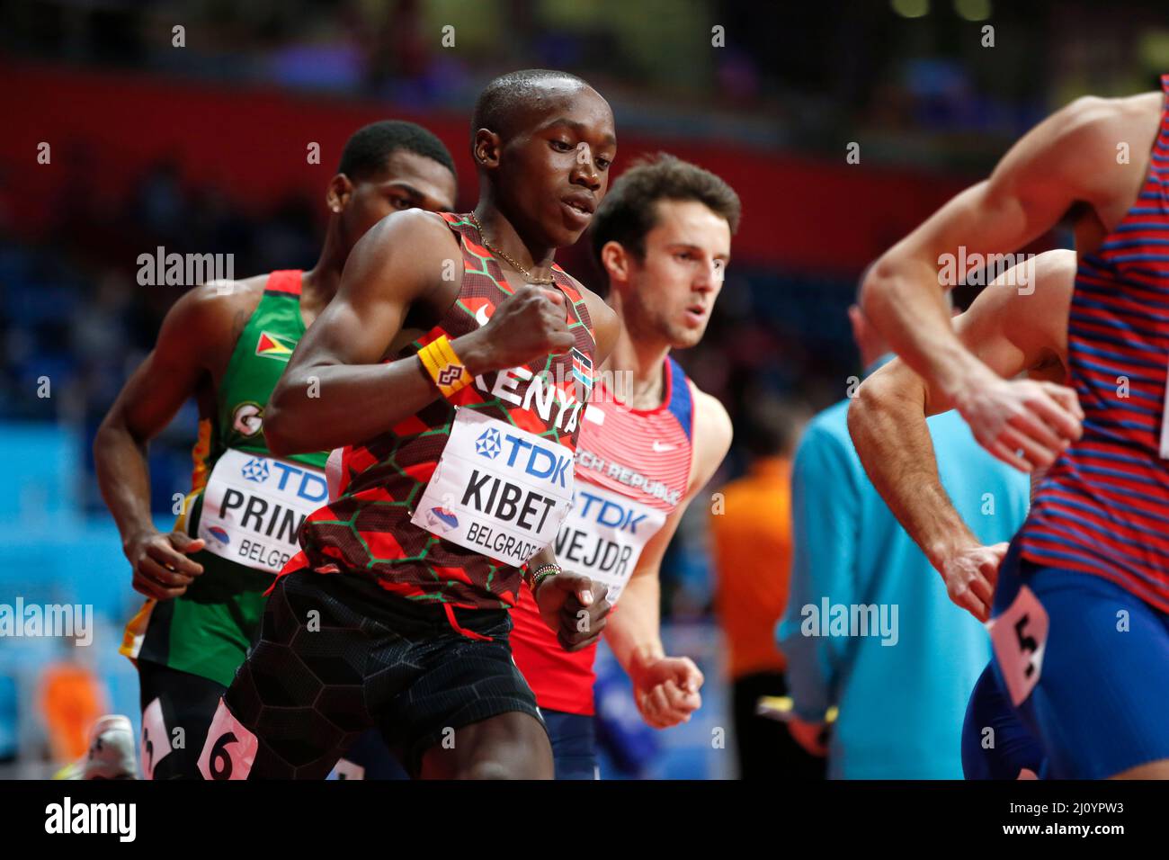 Belgrade, Serbia, 18th March 2022. Noah Kibet of Kenya during the World Athletics Indoor ...