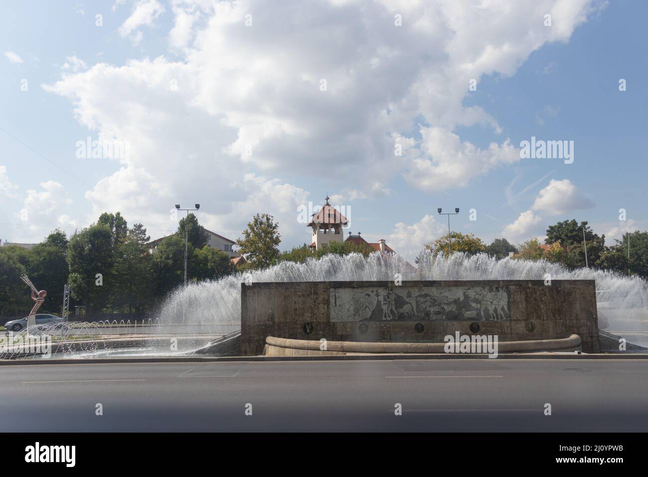 Bucharest urban pattern Stock Photo - Alamy