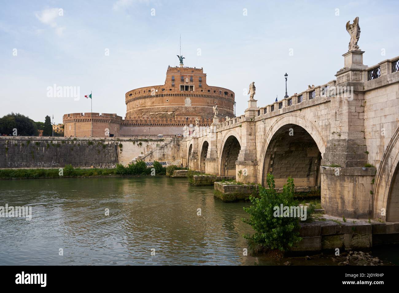 St angelo bridge in rome hi-res stock photography and images - Alamy