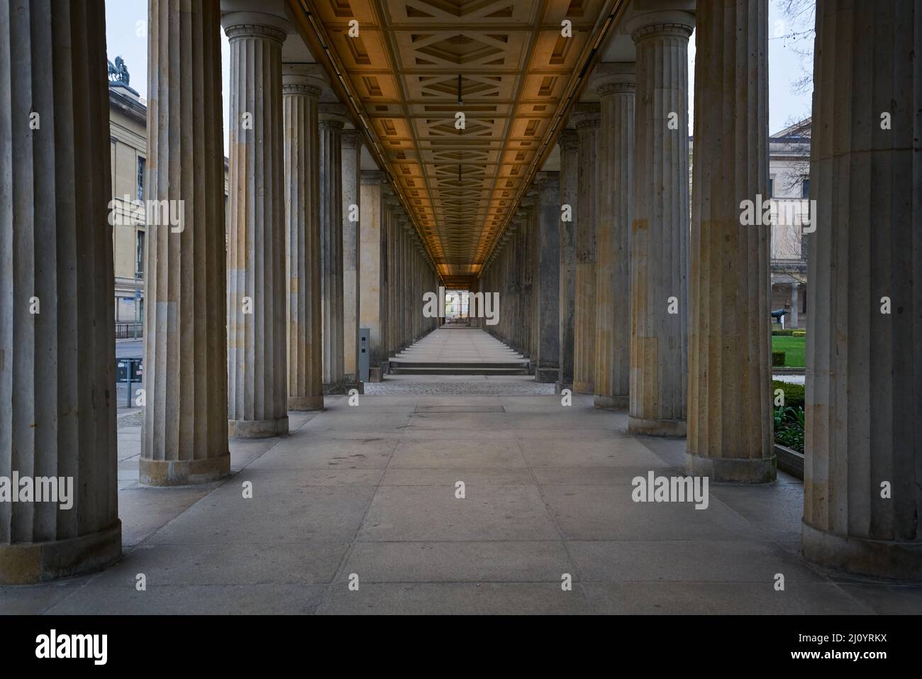 Columns in Alte Nationalsgalerie museum in Berlin Stock Photo - Alamy
