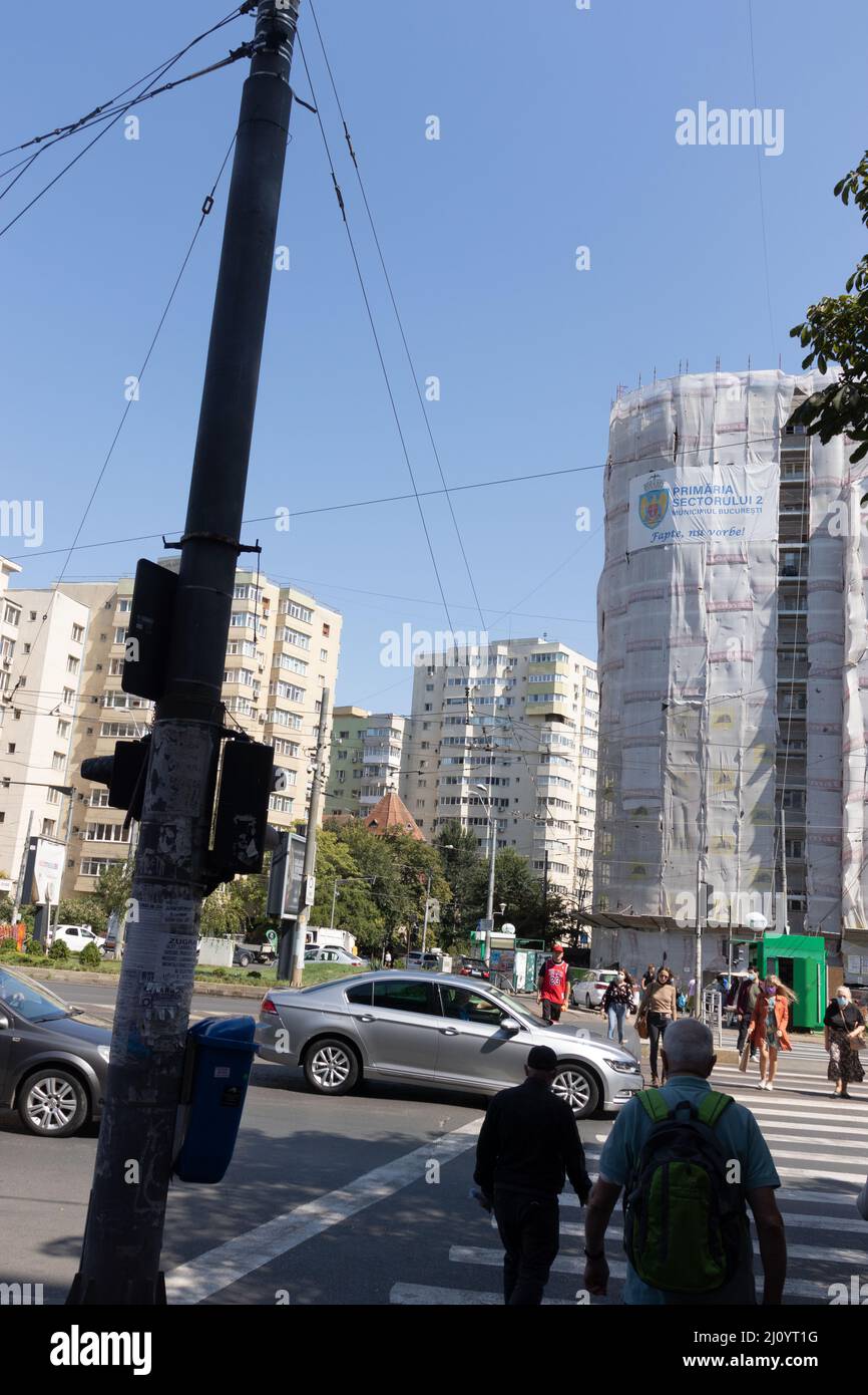 Bucharest urban pattern Stock Photo - Alamy