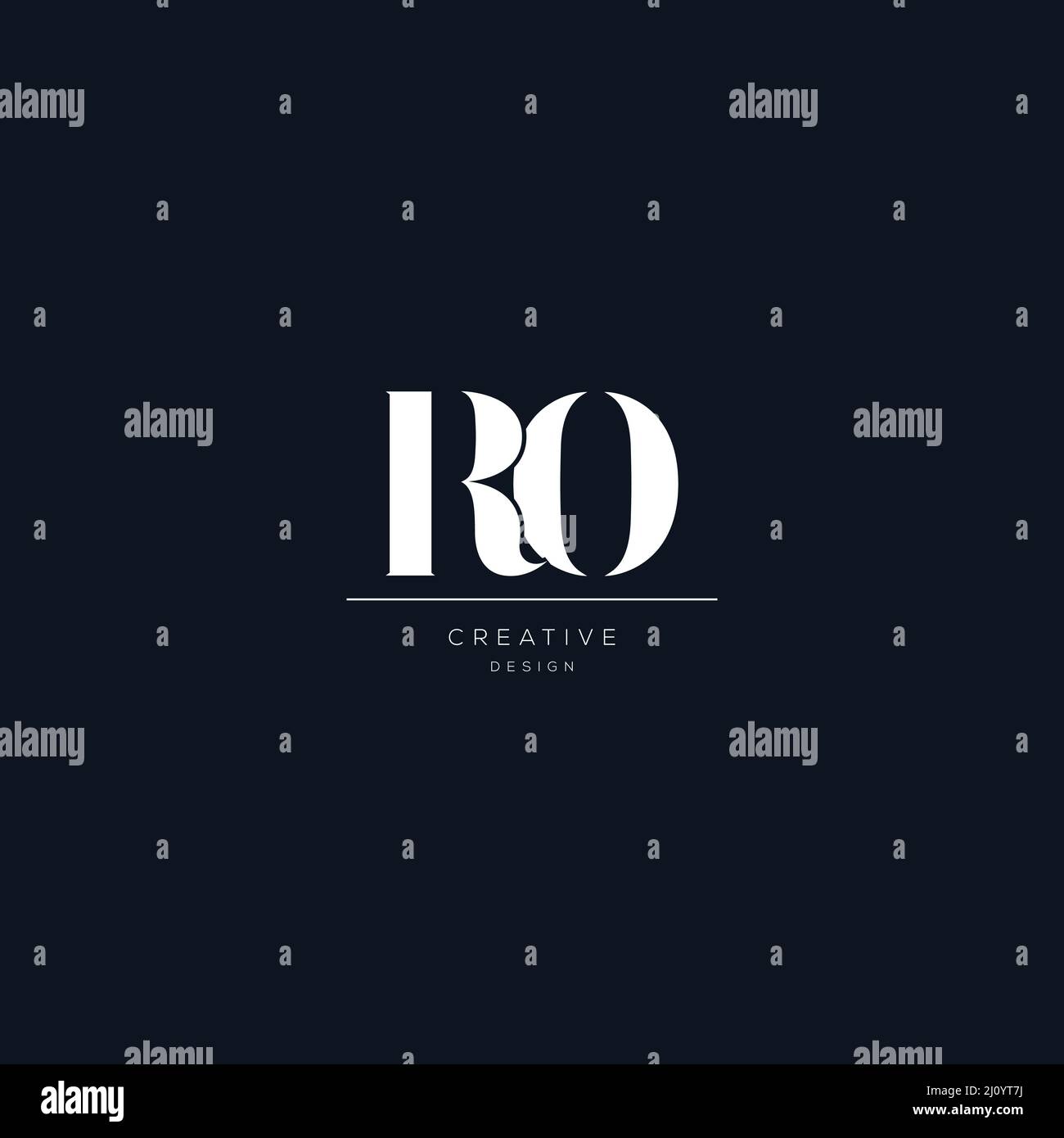 RO letter minimalist logo design template Stock Vector Image & Art - Alamy