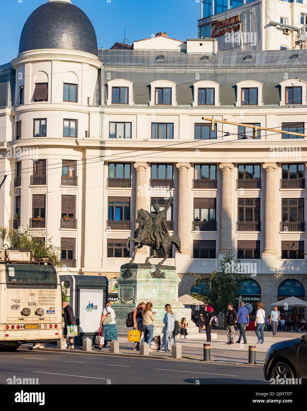 Bucharest urban pattern Stock Photo - Alamy